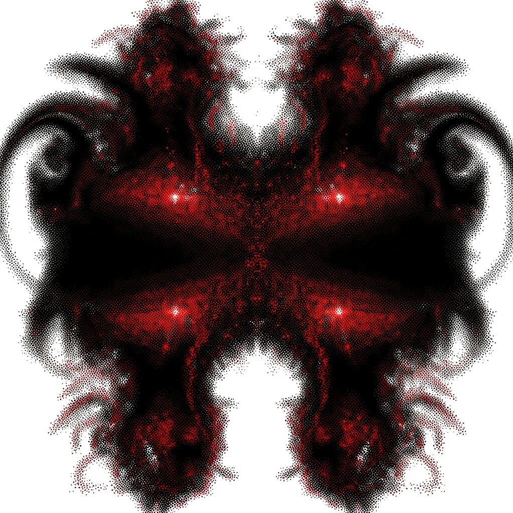 Fractal Zen Mandalas in ASCII Rorschach Style - AI Art