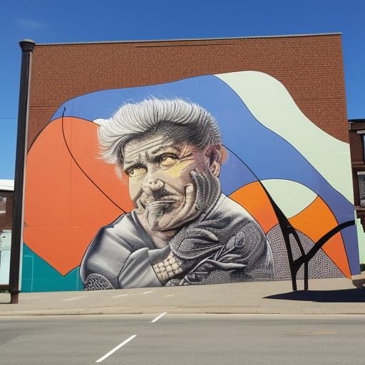 Street mural by Robin Gunningham - AI Generated Artwork - NightCafe Creator
