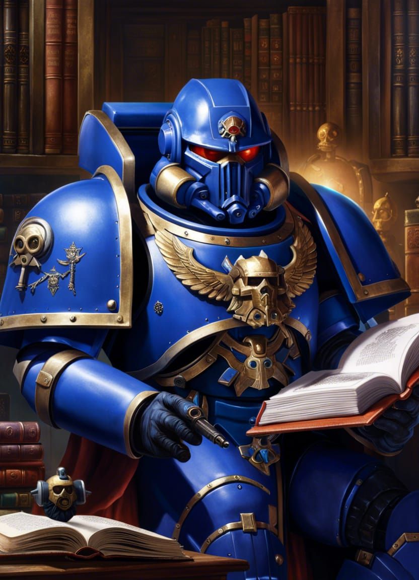 W40K: Tutoring the Ultramarine - AI Generated Artwork - NightCafe Creator