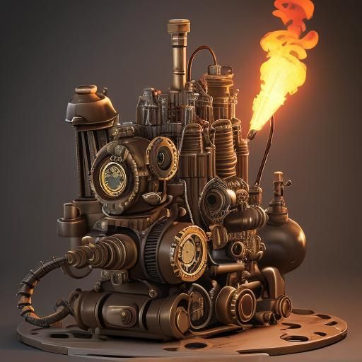 CREATE steampunk engine - AI Generated Artwork - NightCafe Creator