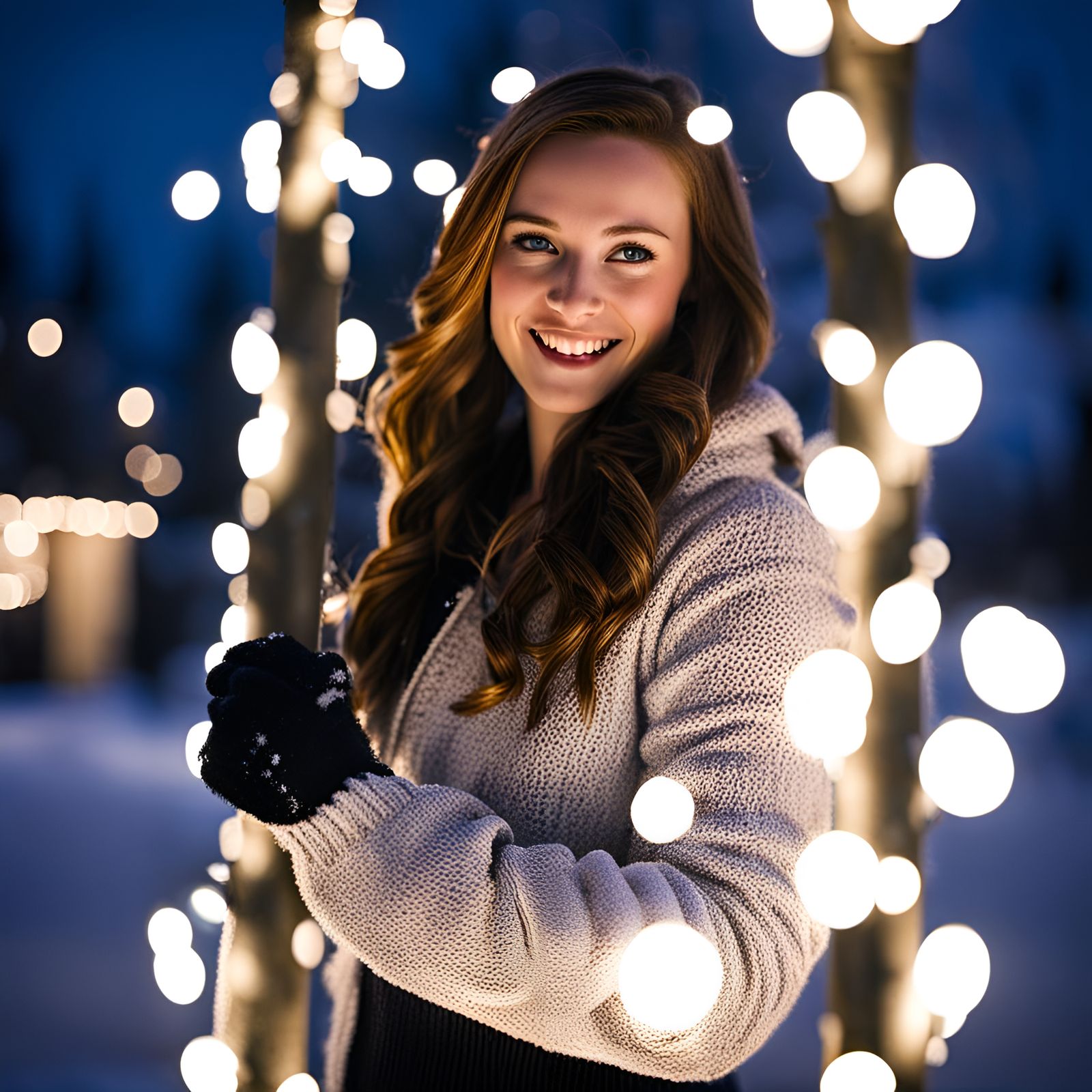 Kaitlyn's Holiday Portrait - AI Generated Artwork - NightCafe Creator