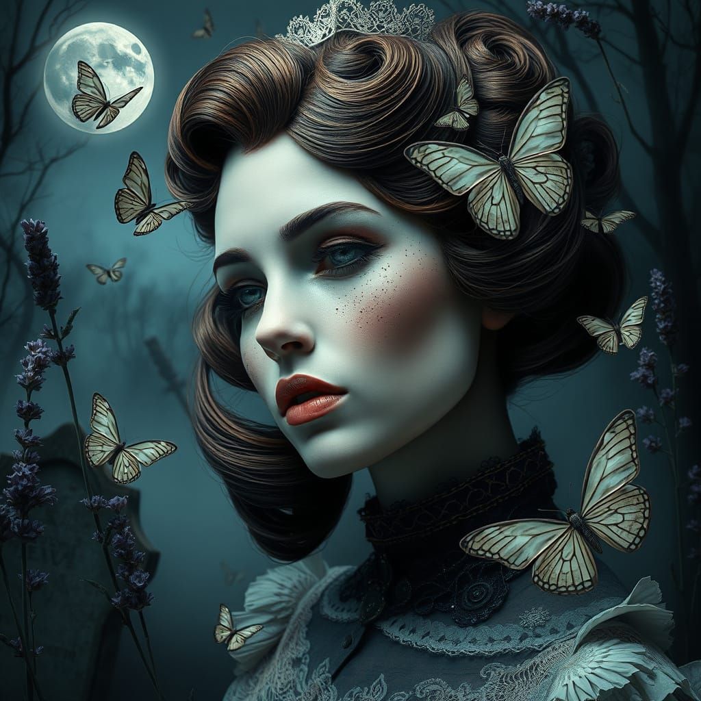 Surrealist Dreamscape: Melting Face in Dali Style - AI Art