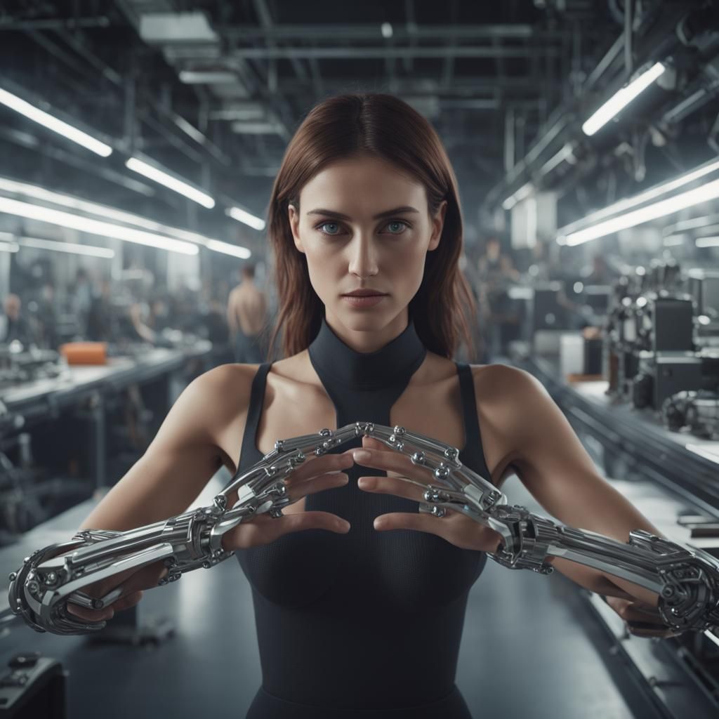 AI Meets Human Hybrid - AI Generated Artwork - NightCafe Creator