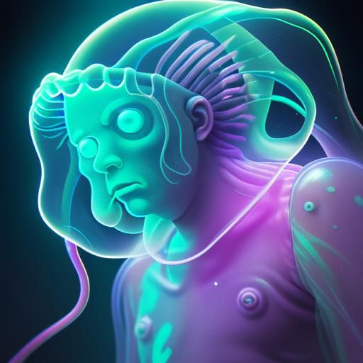 Jellyfish man - AI Generated Artwork - NightCafe Creator