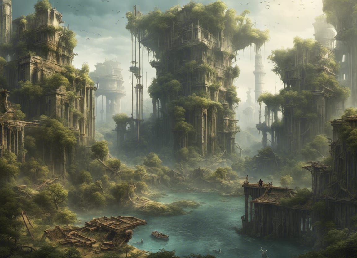 "Decay and Rebirth: Nature's Surreal Resurgence." - AI Generated ...