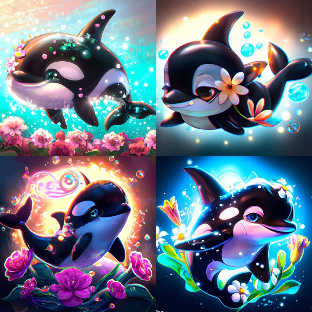 Happy Chibi Orca - AI Generated Artwork - NightCafe Creator