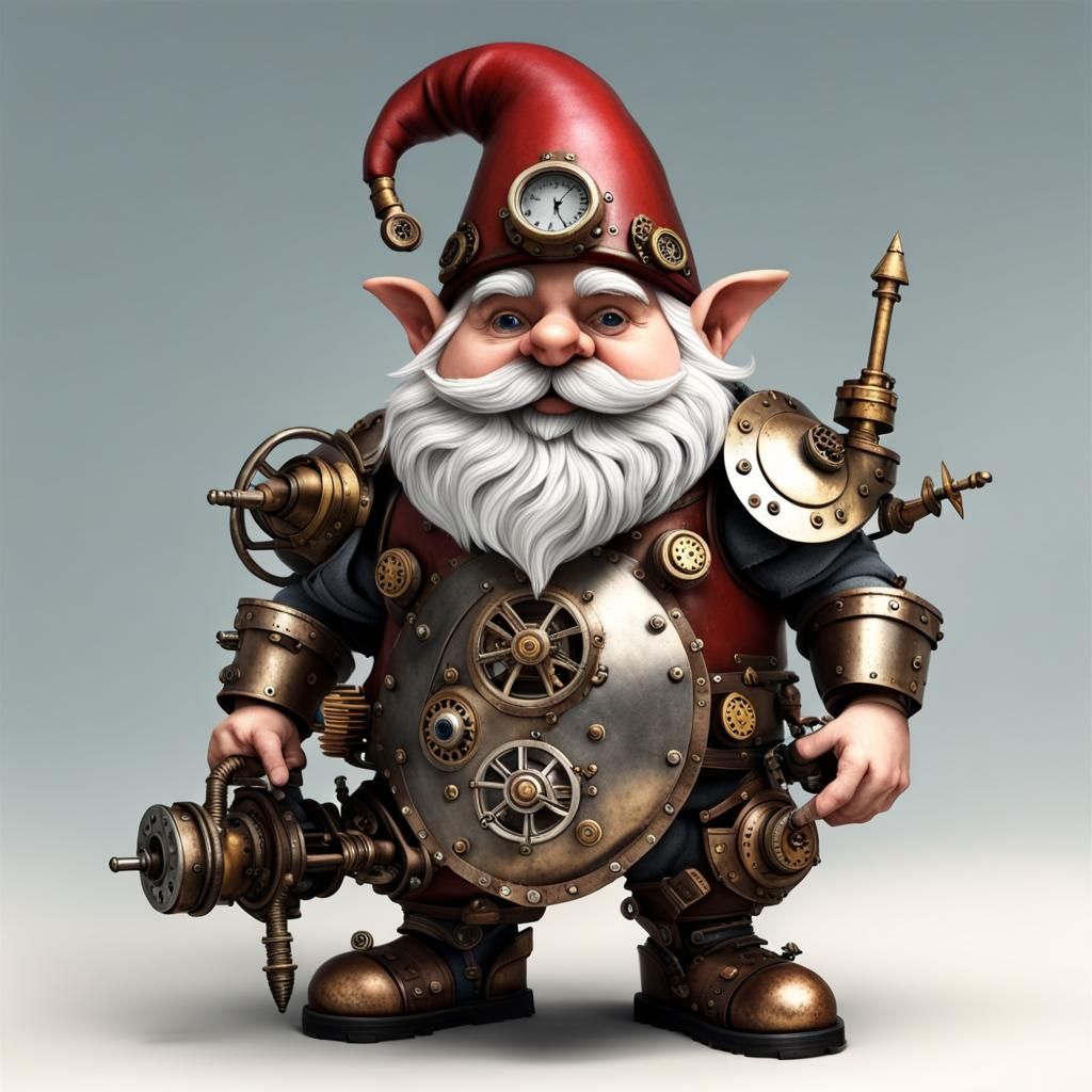 little fat gnome in full armour - AI Generated Artwork - NightCafe Creator
