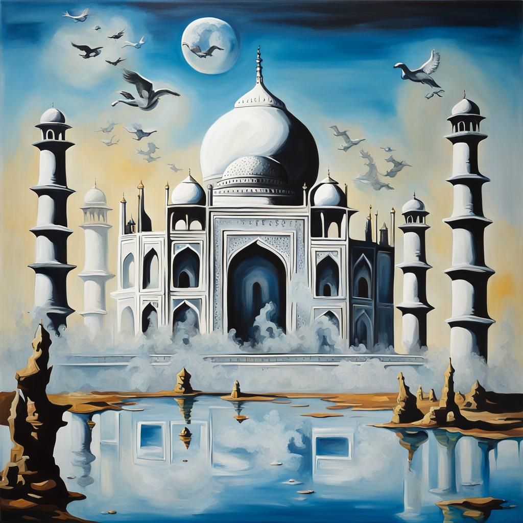 an ice sculpture of the Taj Mahal - AI Generated Artwork - NightCafe ...