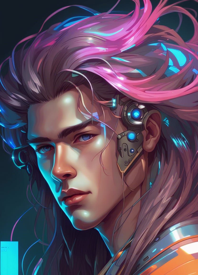 Cyberpunk Guy - AI Generated Artwork - NightCafe Creator
