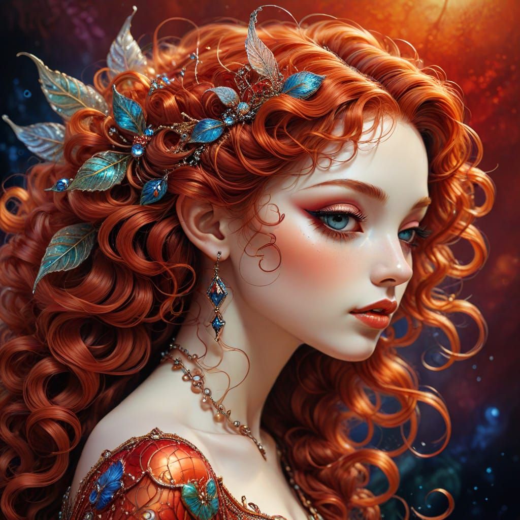 the profile. Drawing in the style of Josephine Wall + Jasmine Becket ...
