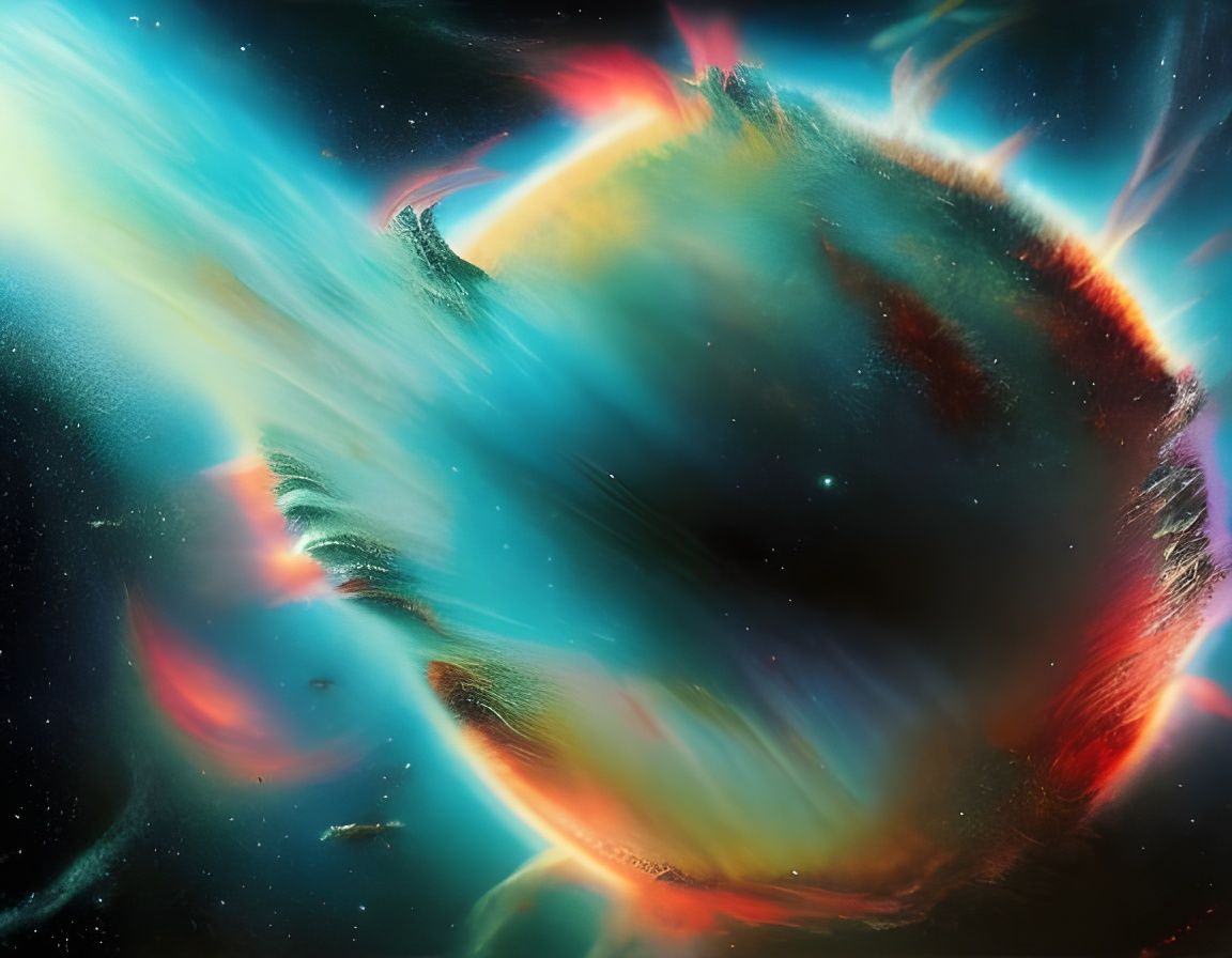 Exploding Planets - AI Generated Artwork - NightCafe Creator