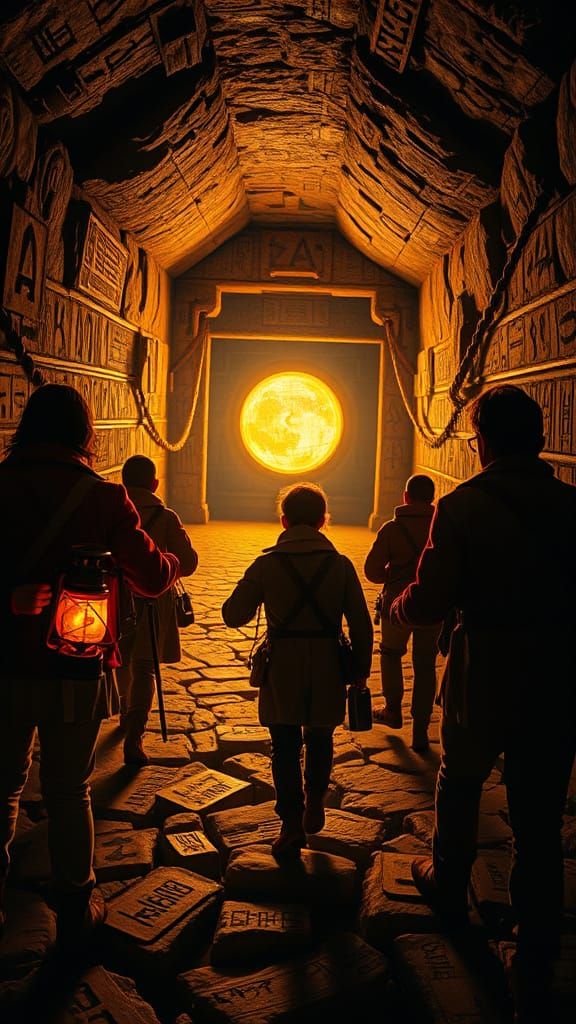 A team of intrepid explorers navigates a treacherous maze of traps ...