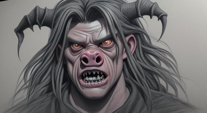 Pig Demon - AI Generated Artwork - NightCafe Creator