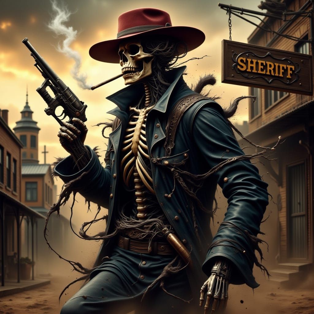 Animation worked… yah🙂🙂 - Steampunk Skeleton Sheriff in Da...