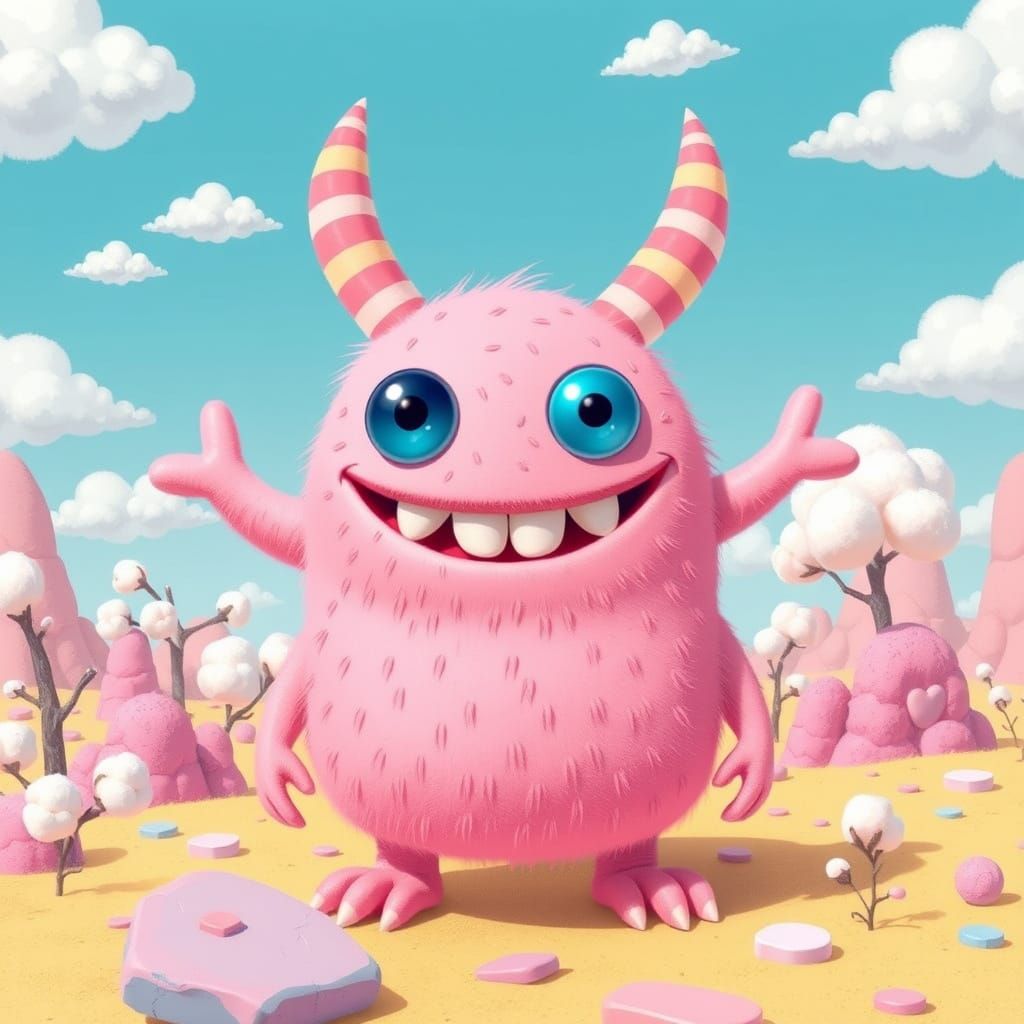 Funny pink creature - Funny pink creature