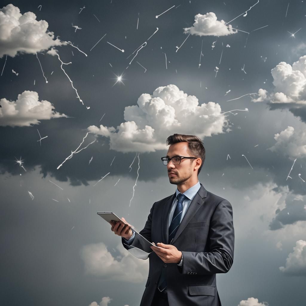 A meteorologist in the process of weather prediction - AI Generated ...