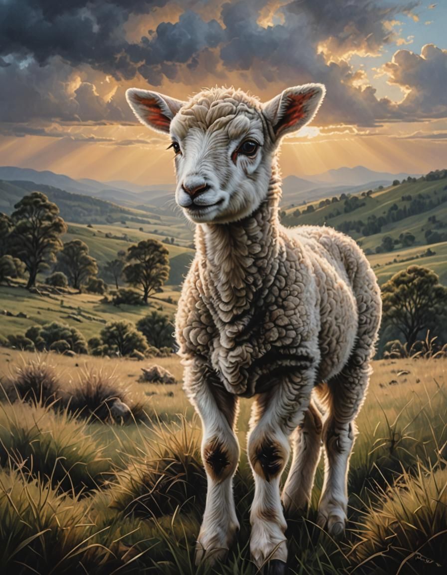 baby lamb ipainting - AI Generated Artwork - NightCafe Creator