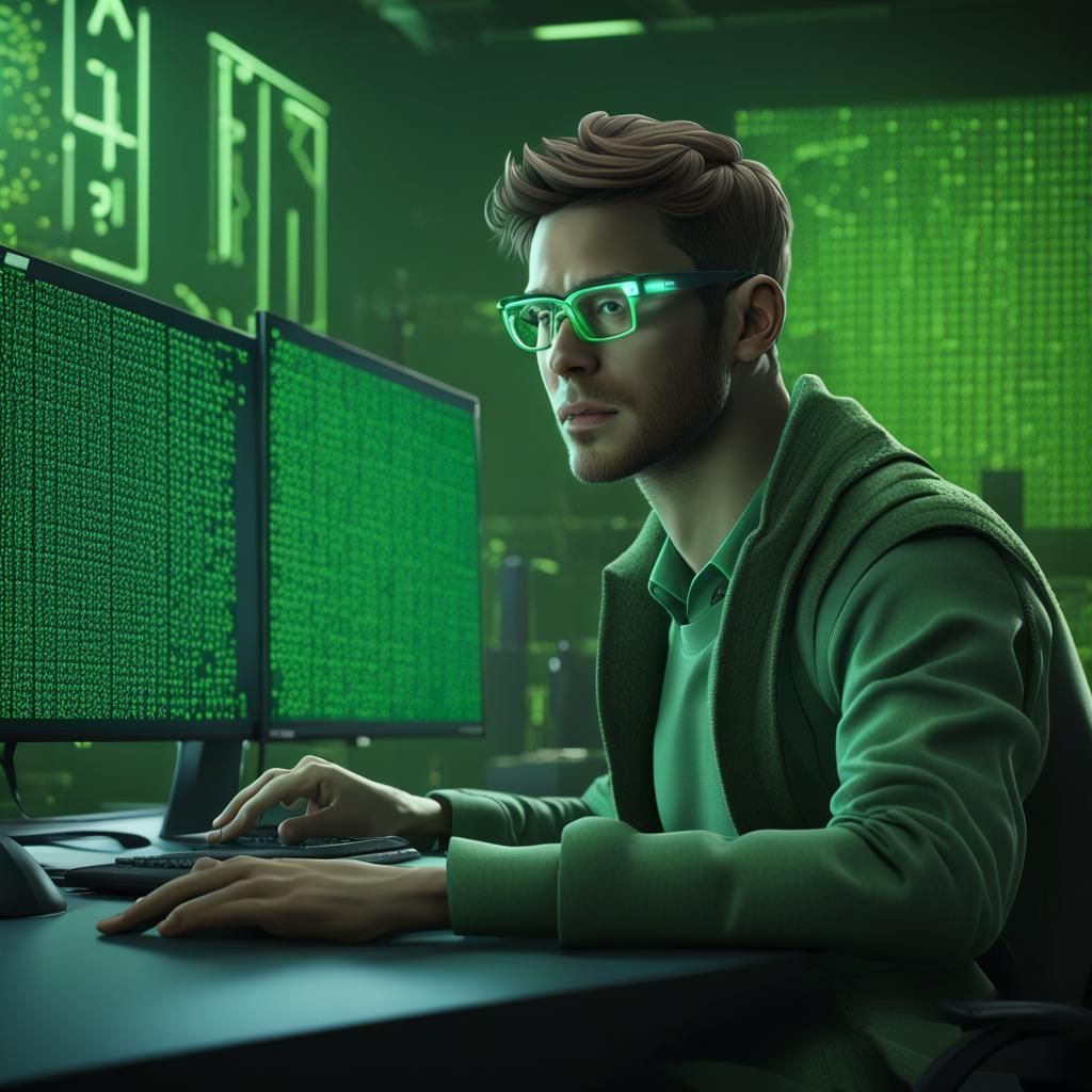 Matrix Hacker 1 - AI Generated Artwork - NightCafe Creator