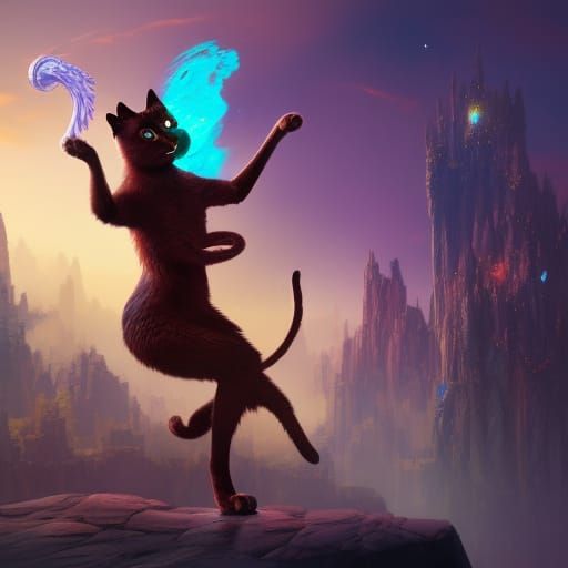 Dancing cat - AI Generated Artwork - NightCafe Creator