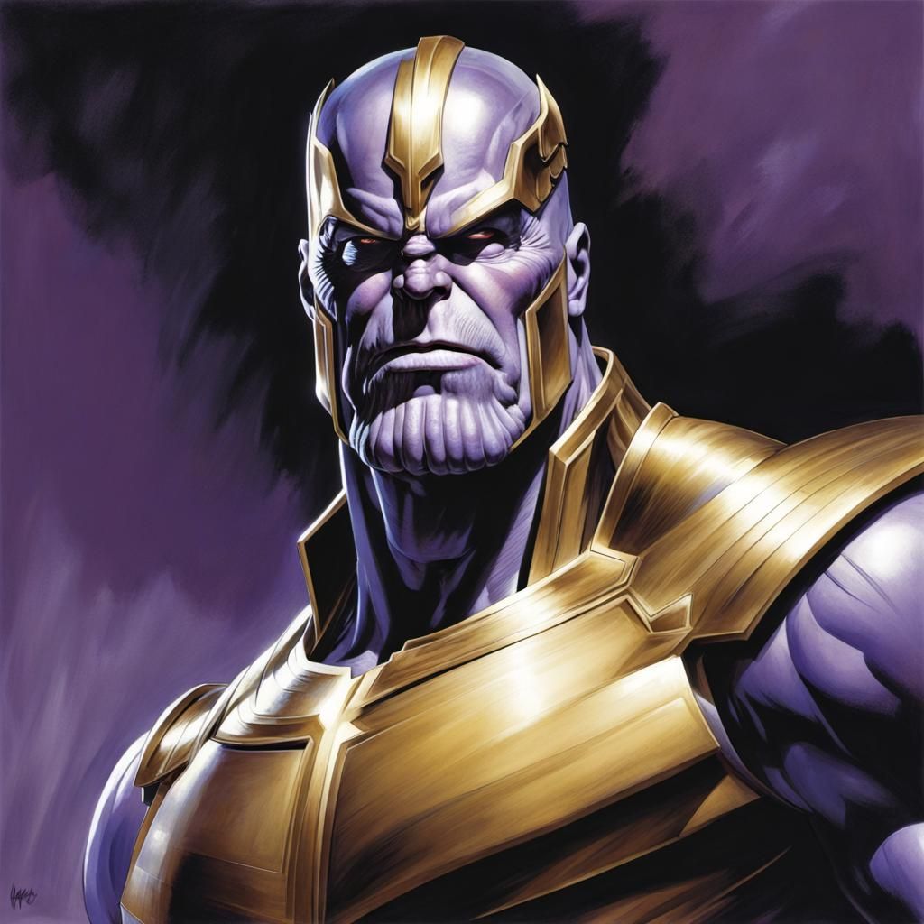 Thanos, Alex Ross-style - AI Generated Artwork - NightCafe Creator