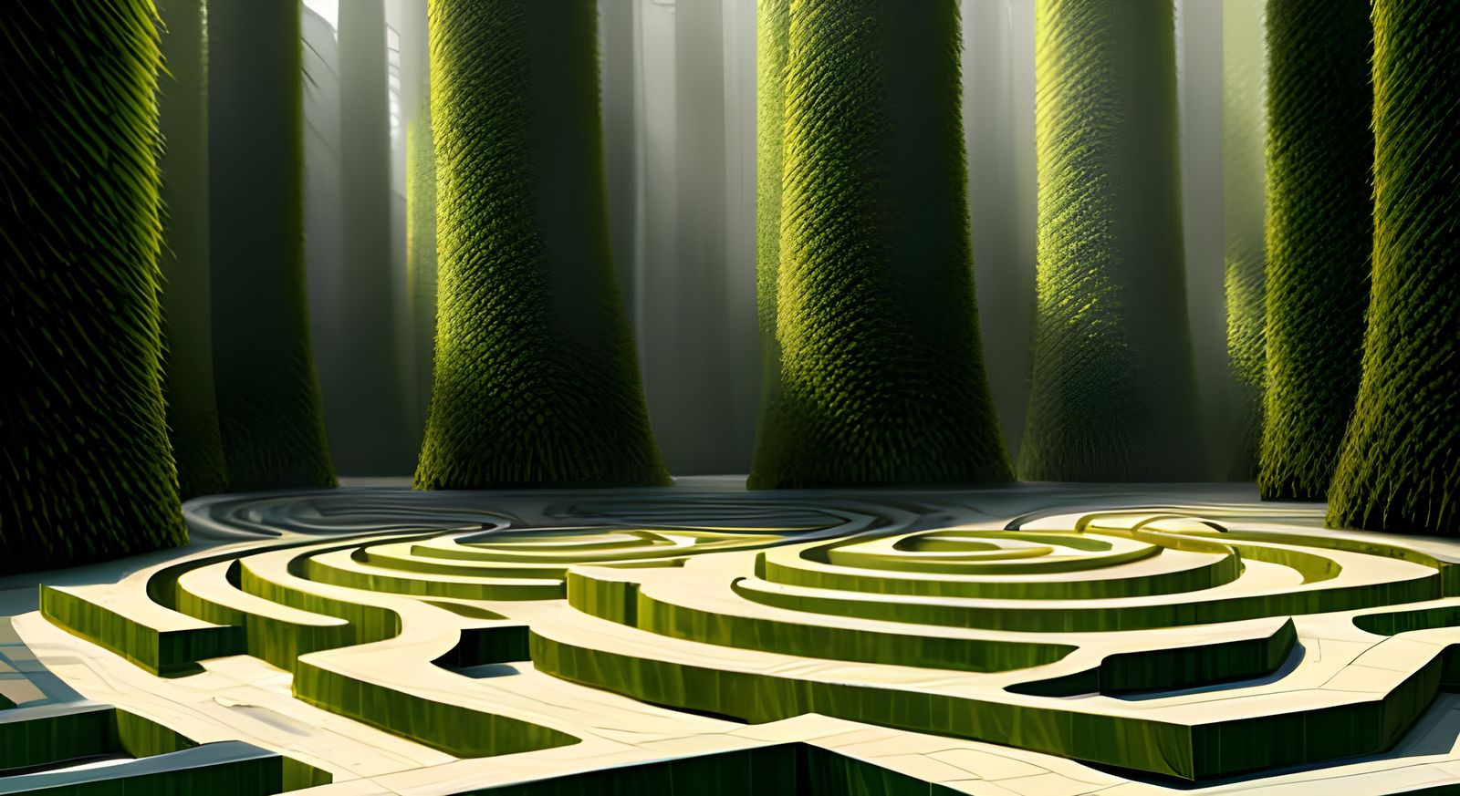 Forest Labyrinth - AI Generated Artwork - NightCafe Creator