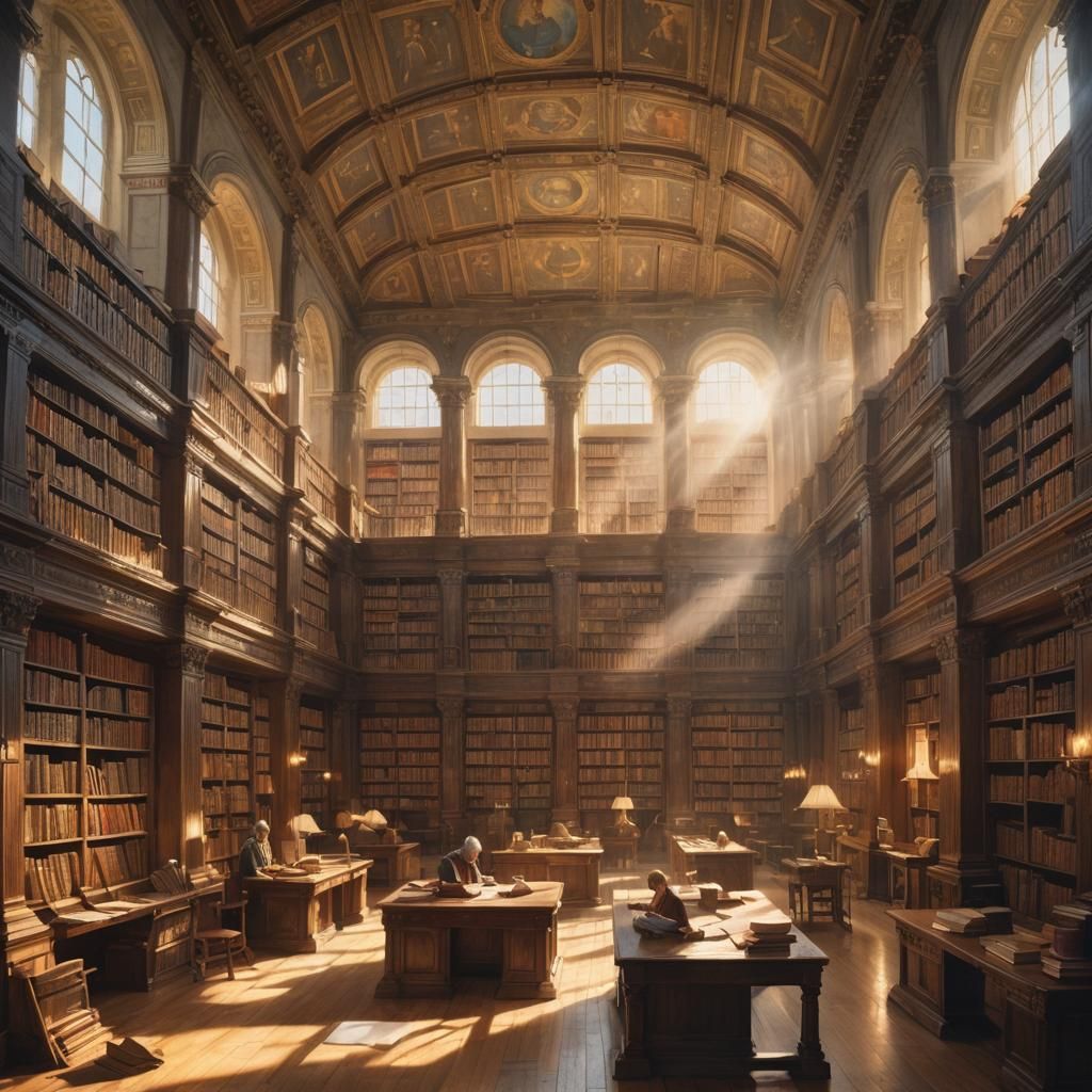 Ancient Libraries - AI Generated Artwork - NightCafe Creator