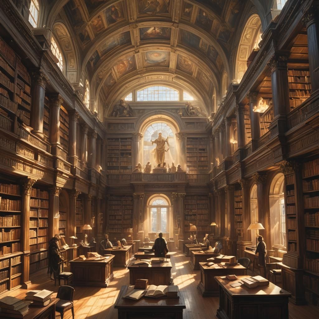 Ancient Libraries - AI Generated Artwork - NightCafe Creator