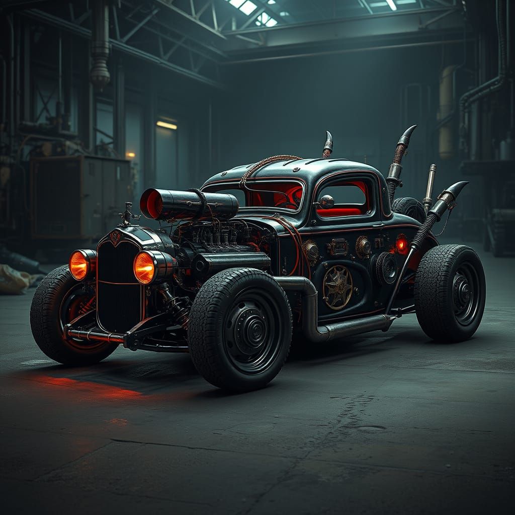 H.r. giger rat rod - Biomechanical Rat Rod in Dark, Surreali...