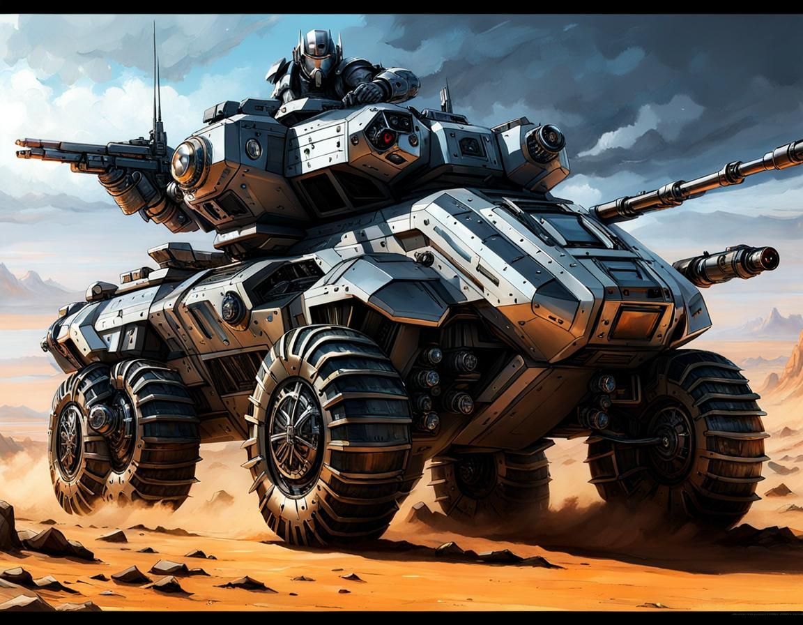 Mars Wars: Battle Wagon - AI Generated Artwork - NightCafe Creator