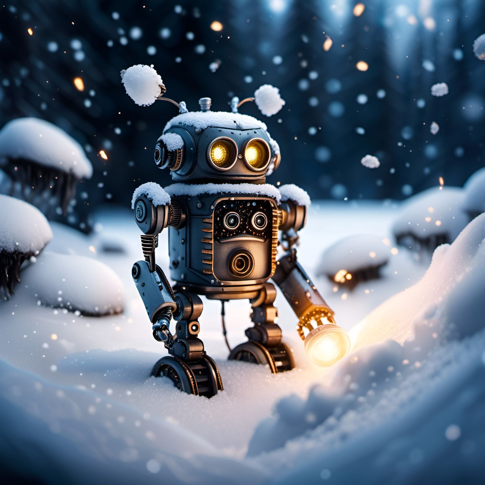 Snowbot - AI Generated Artwork - NightCafe Creator