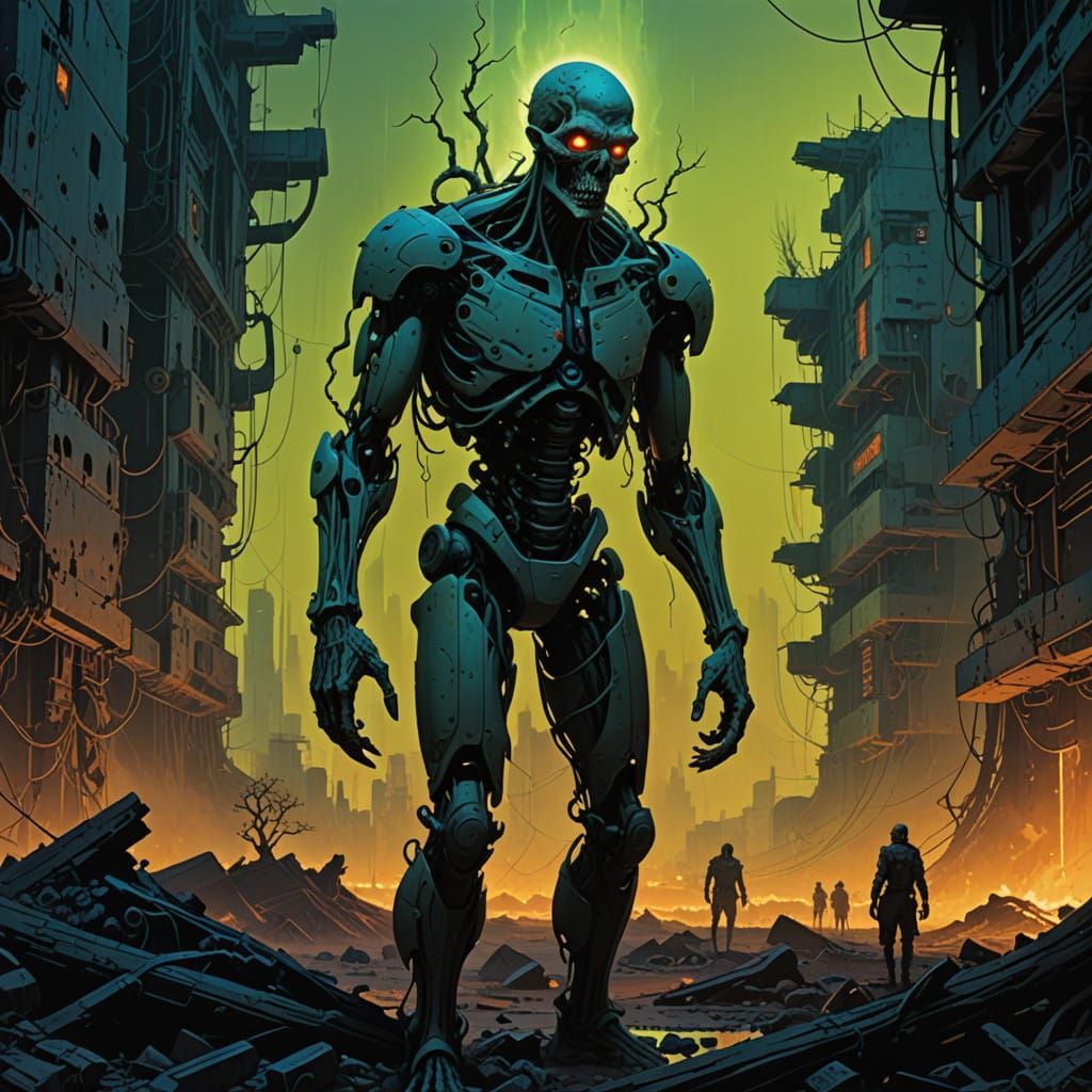 Radioactive City Zombie - Glowing Apocalypse: Cyberpunk Zomb...