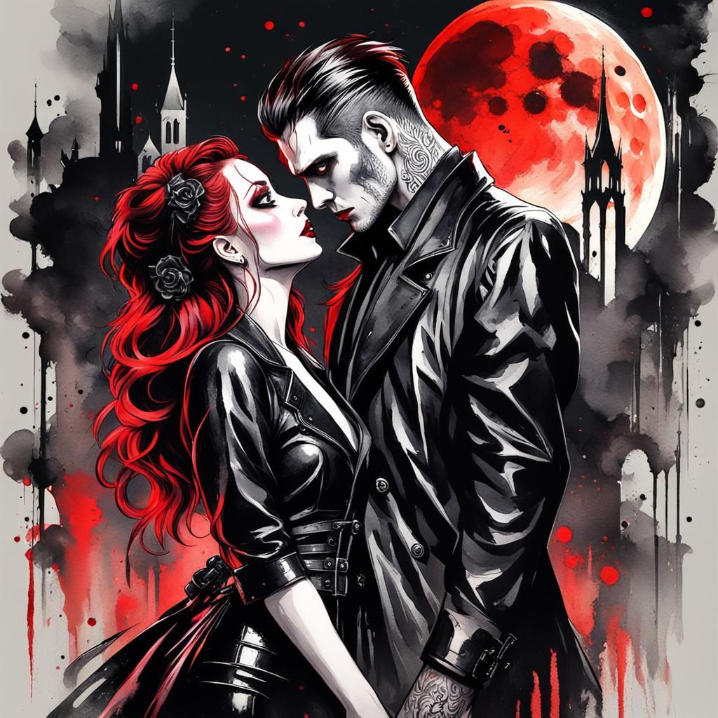 Gothic couple - AI Generated Artwork - NightCafe Creator