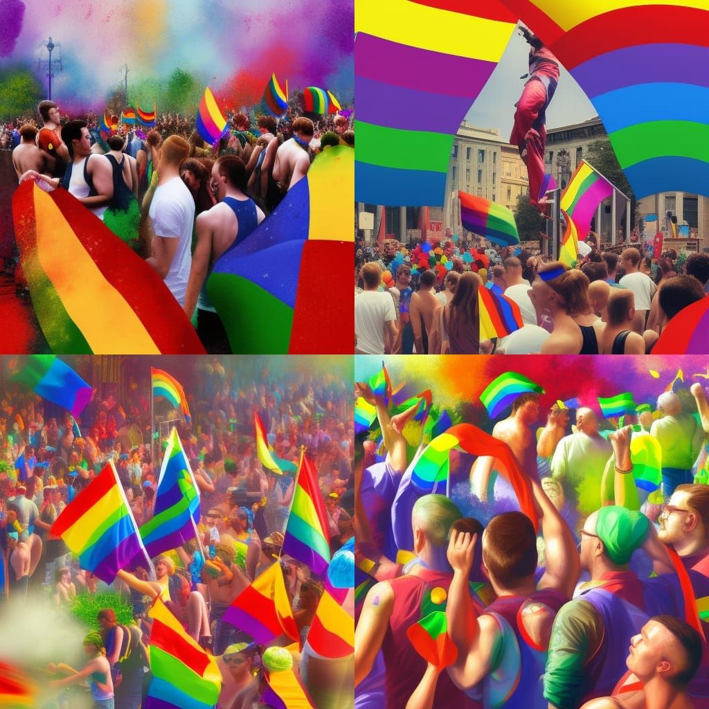 Gay Pride Parade - AI Generated Artwork - NightCafe Creator