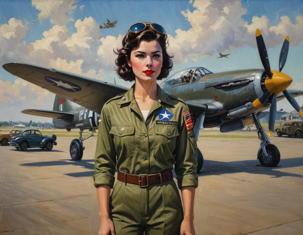Lady Aviator - AI Generated Artwork - NightCafe Creator