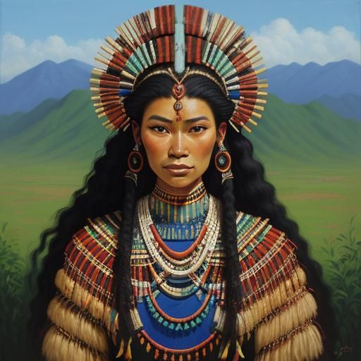 Mansru, Ma’anyan Priestess. - AI Generated Artwork - NightCafe Creator