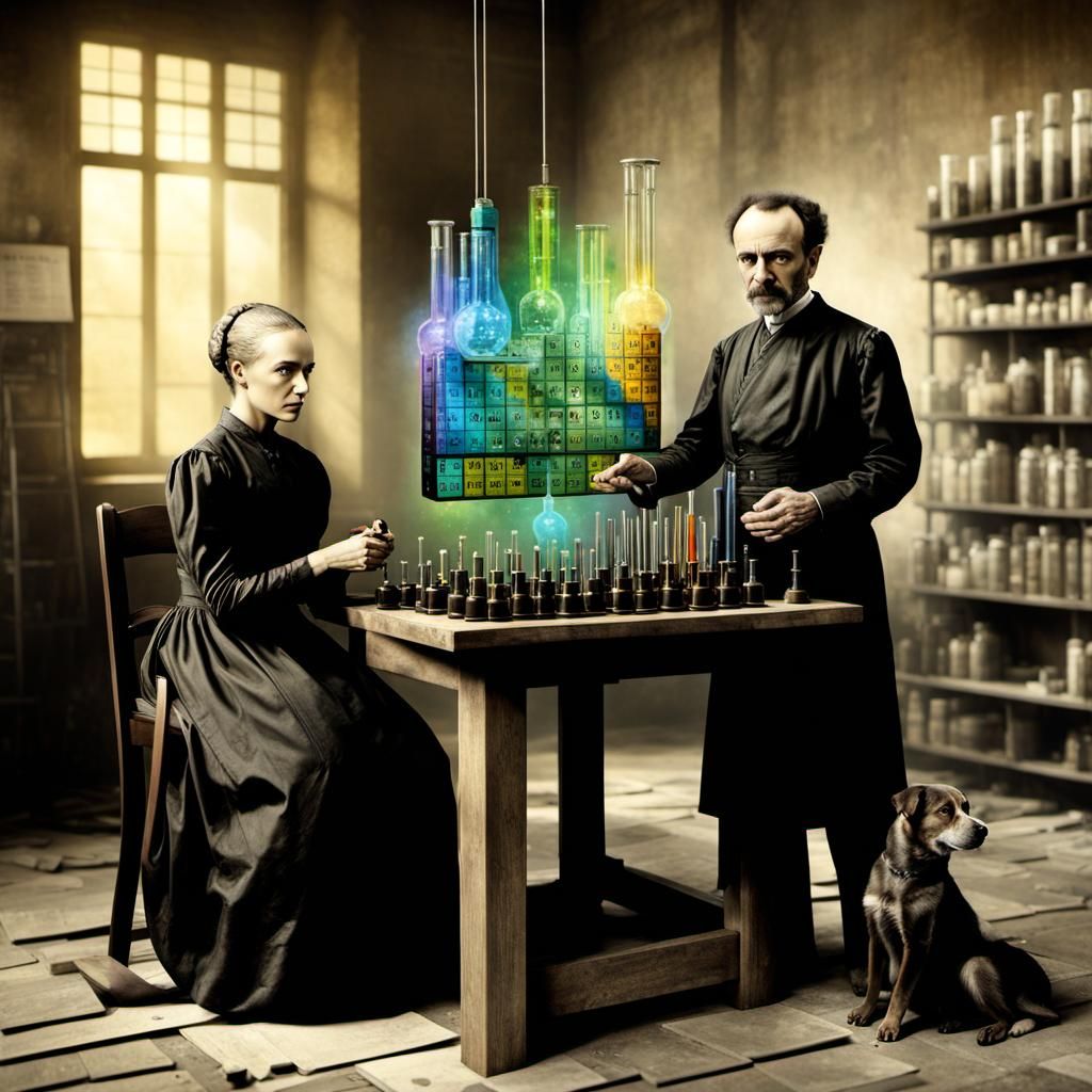 Pierre and Marie Curie - AI Generated Artwork - NightCafe Creator