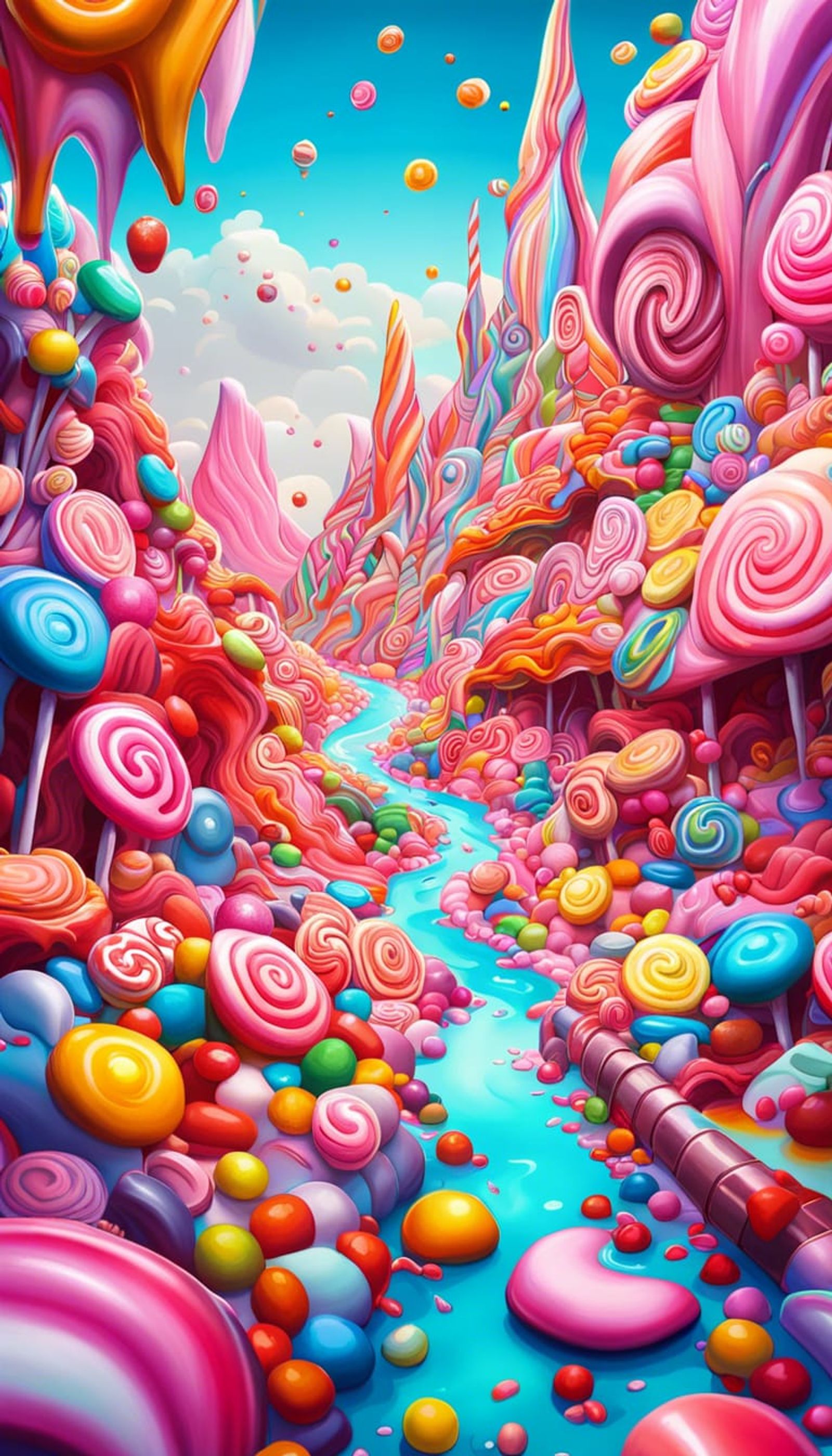 Vast depth Candyland - AI Generated Artwork - NightCafe Creator