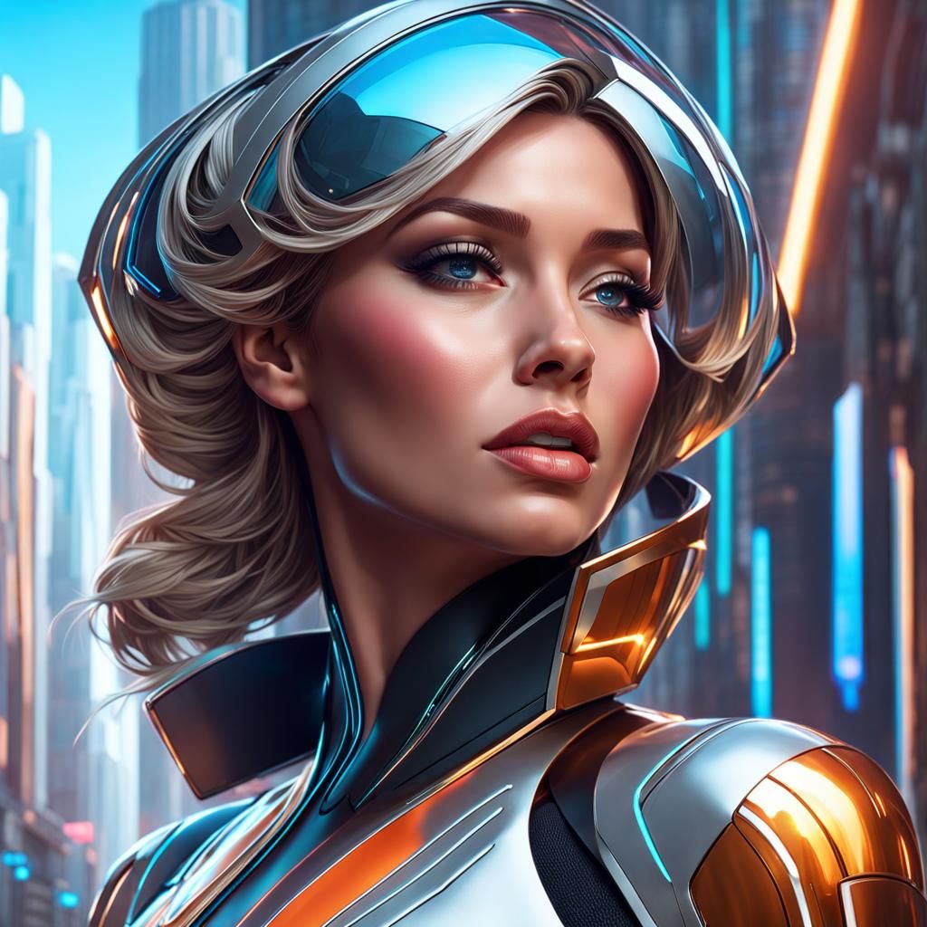 Sci-fi woman - AI Generated Artwork - NightCafe Creator