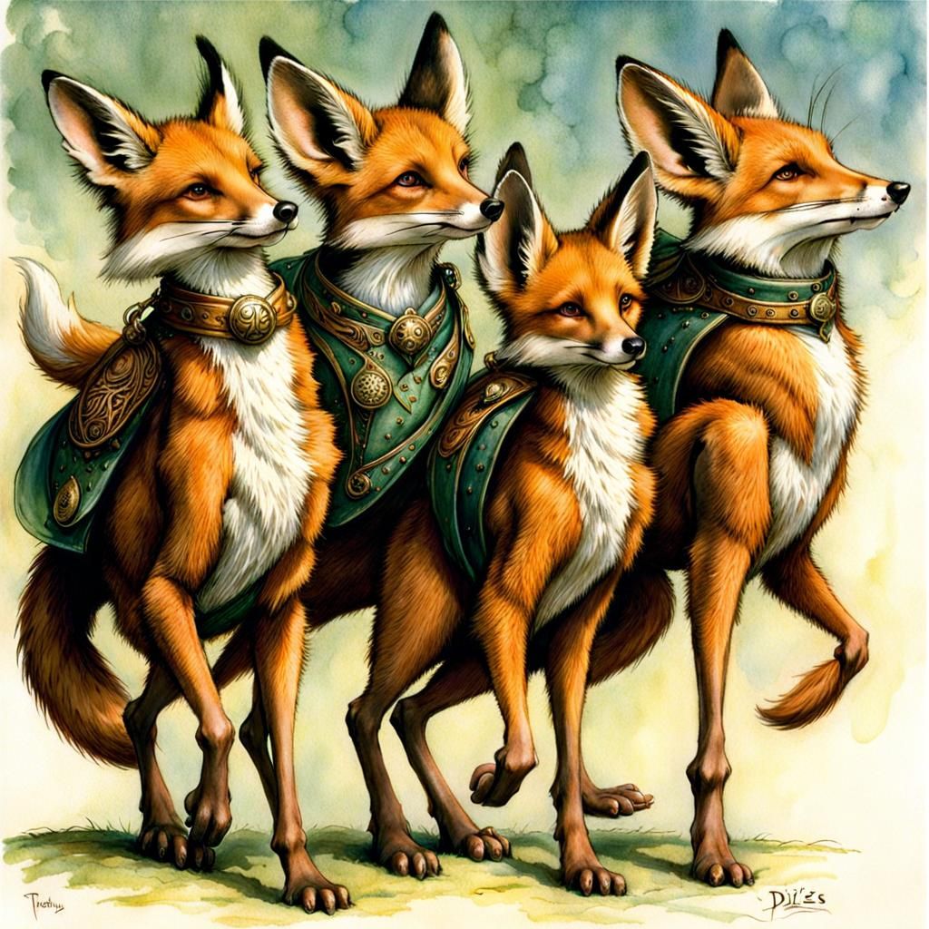Fox Patrol - AI Generated Artwork - NightCafe Creator