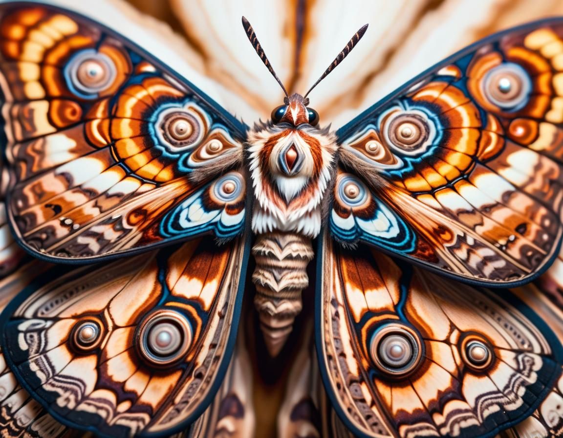 Macro Moth - AI Generated Artwork - NightCafe Creator