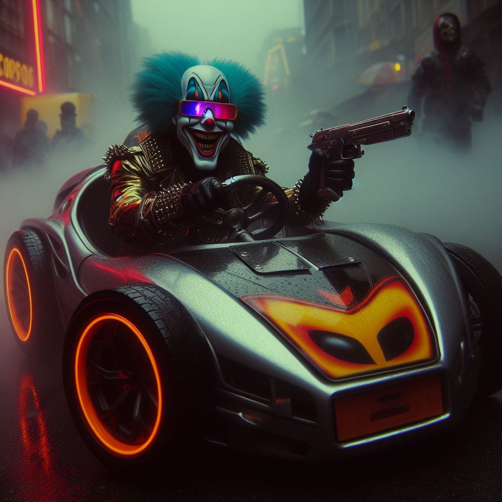 Cyberpunk Clown Gangster - AI Generated Artwork - NightCafe Creator
