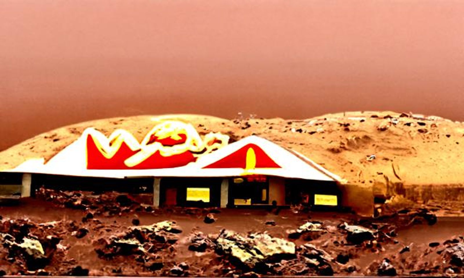 McDonald's restaurant on Mars - AI Generated Artwork - NightCafe Creator