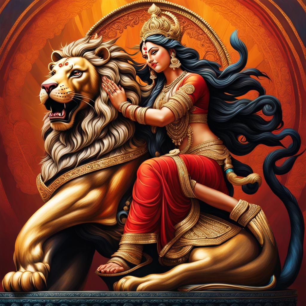 Maa Durga - AI Generated Artwork - NightCafe Creator