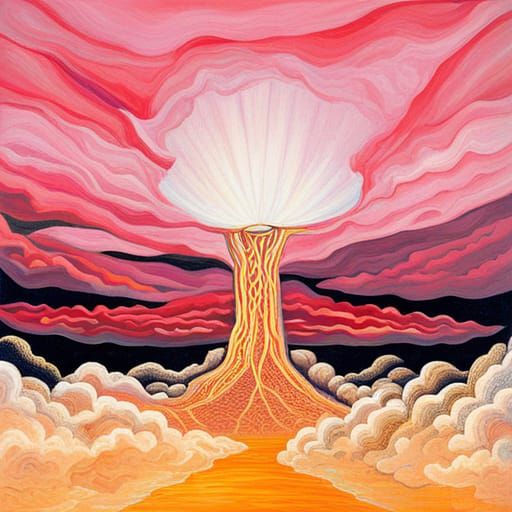 Pink Nuclear Explosion Atomic Cloud by Diane Dillon - AI Generated ...