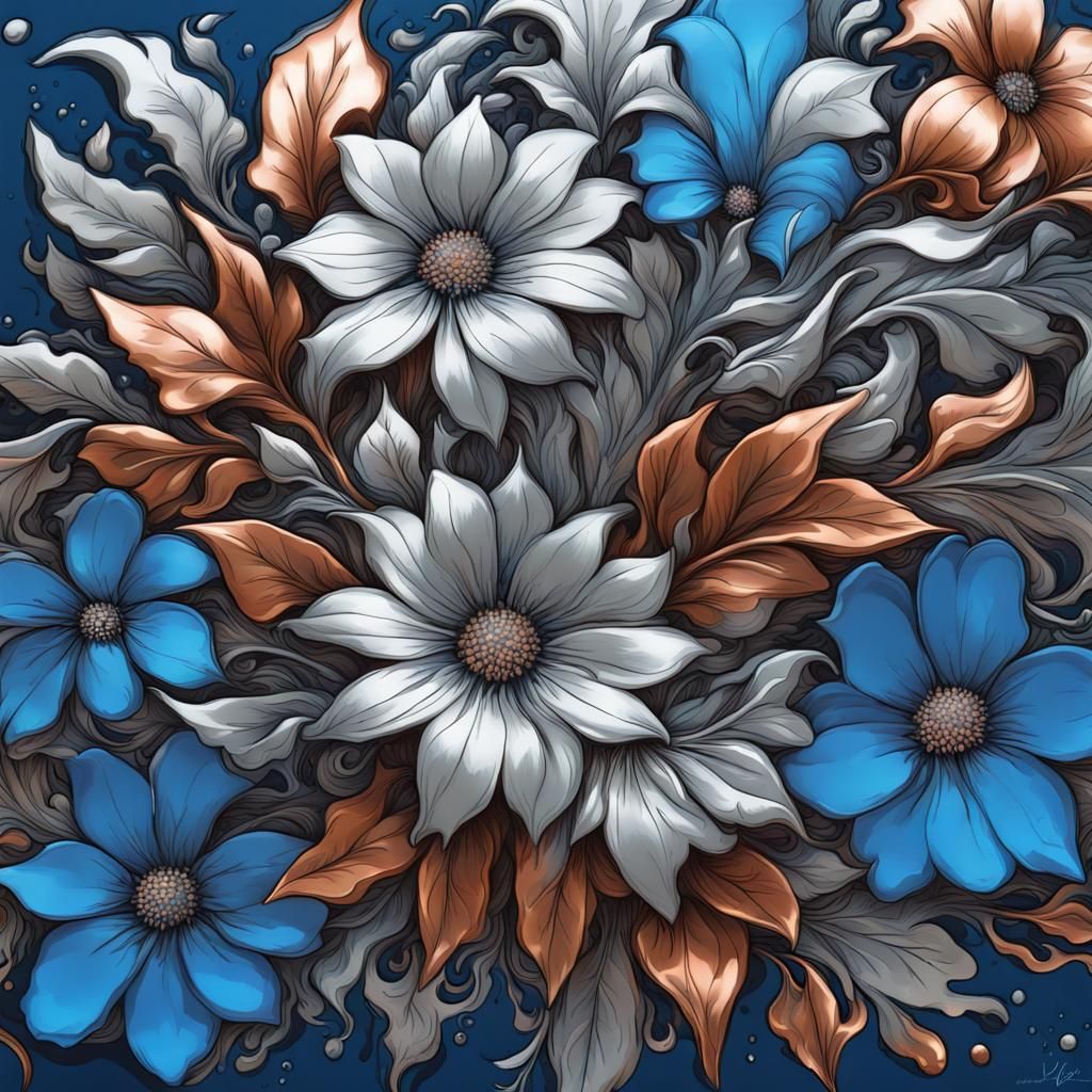 Flower Pattern - AI Generated Artwork - NightCafe Creator