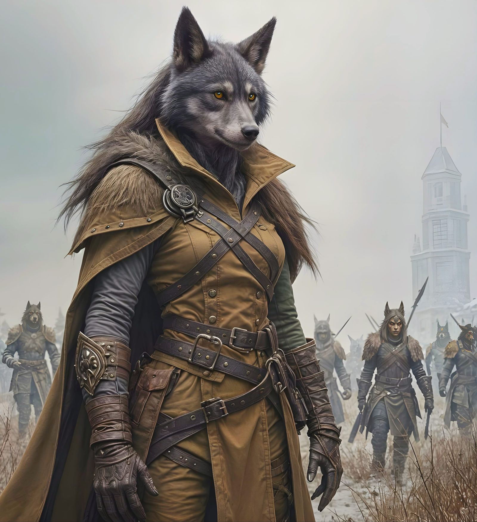 female werewolf, military, fantasy - Fantasy Female Worgen W...