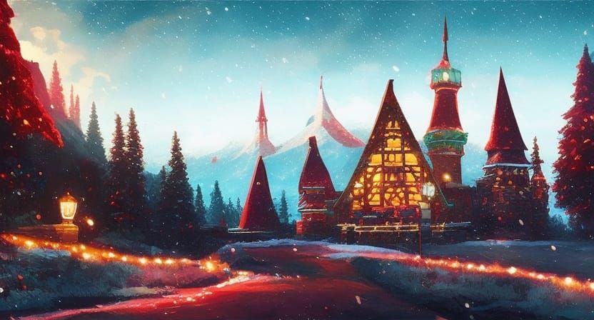 Gingerbread Castle - AI Generated Artwork - NightCafe Creator