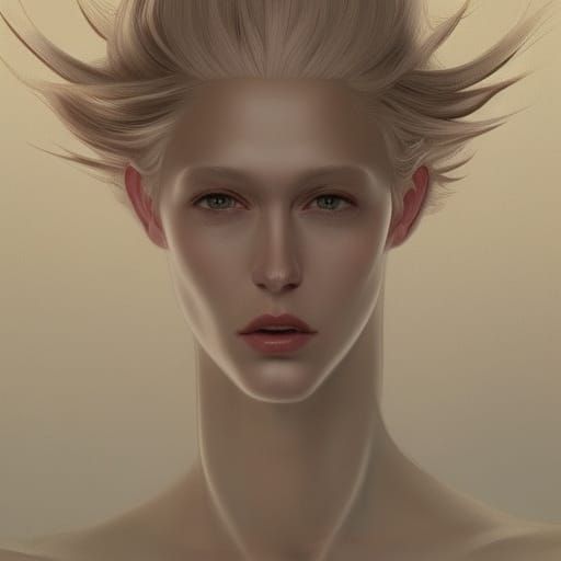 Tall White Humanoid Alien - AI Generated Artwork - NightCafe Creator