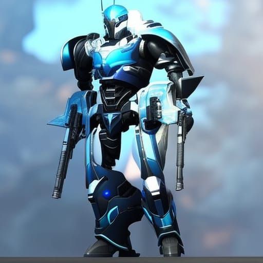 Azure lance, medium-range combat mecha - AI Generated Artwork ...