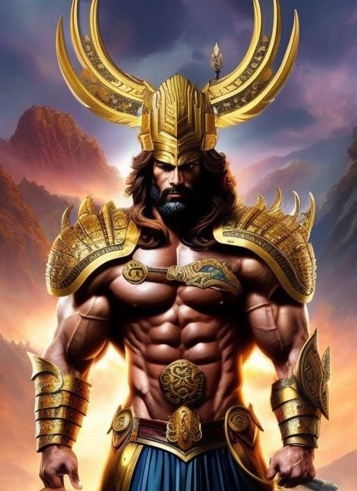 Gorgeous “Ancient Greek God Hercules”, beautiful masculine manly, lion ...